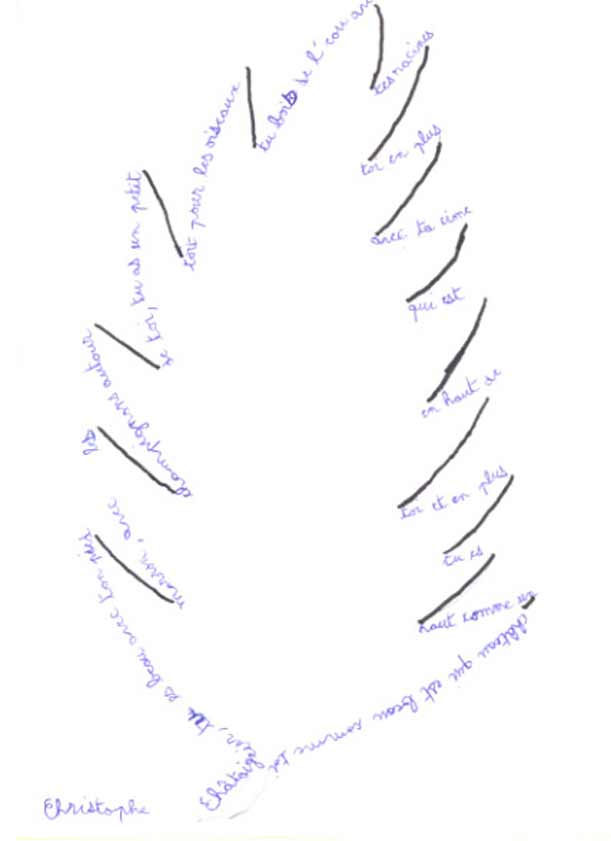 calligrammes feuille 1