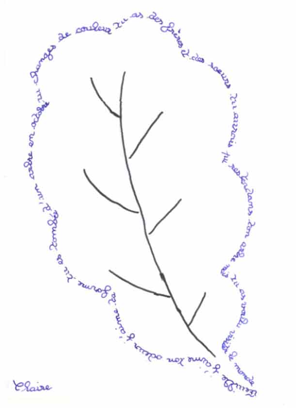 calligrammes feuille 1