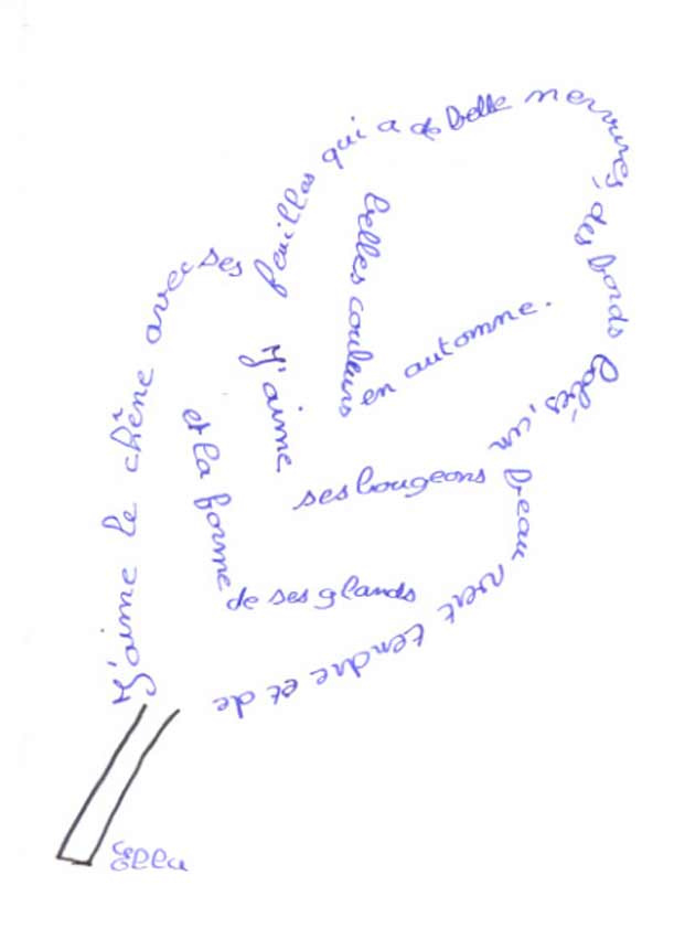 calligrammes feuille 1