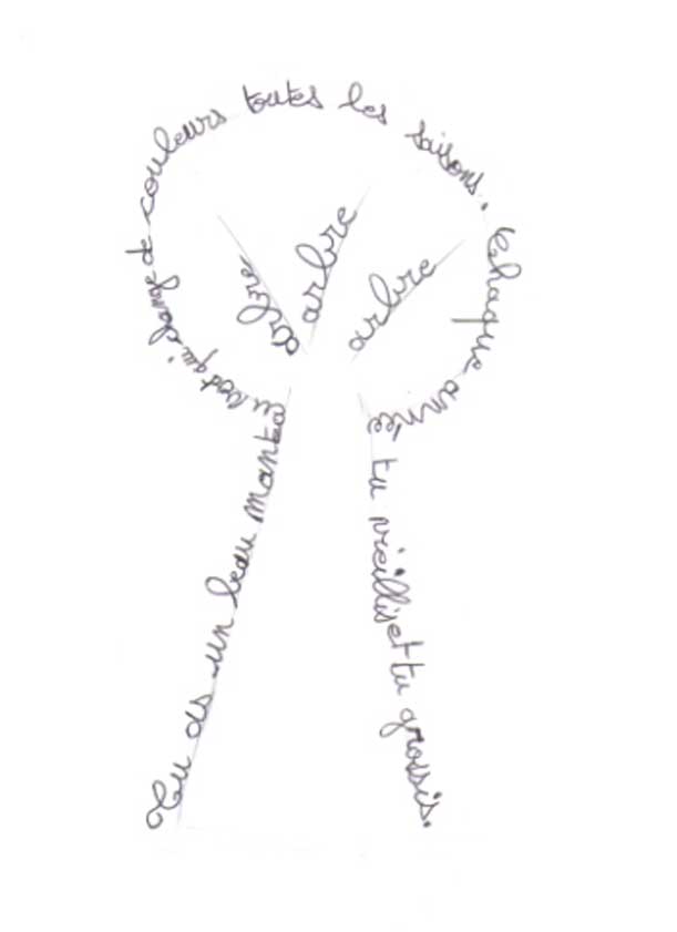 calligrammes arbre 1
